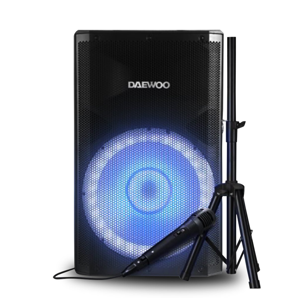 Bocina Bafle 15" Dw-Xpro Daewoo Inalambrica Con Microfono Y Tripie - Selectsound.com.mx