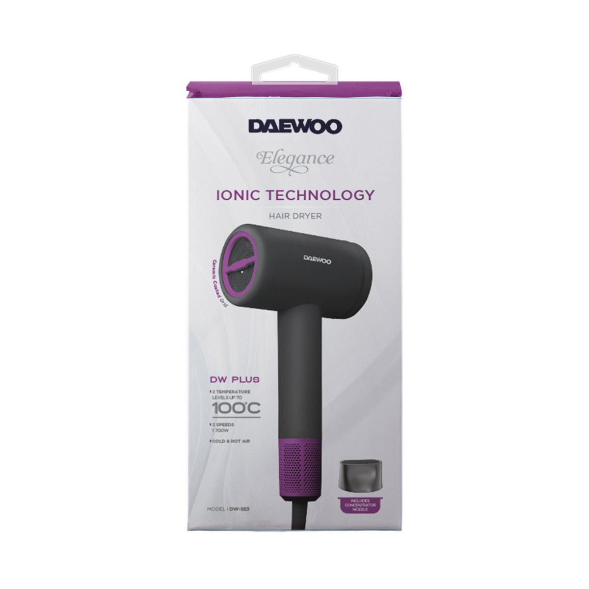 Secadora De Cabello Profesional Daewoo 2 Velocidades 110°C DW-SE3 - Selectsound.com.mx