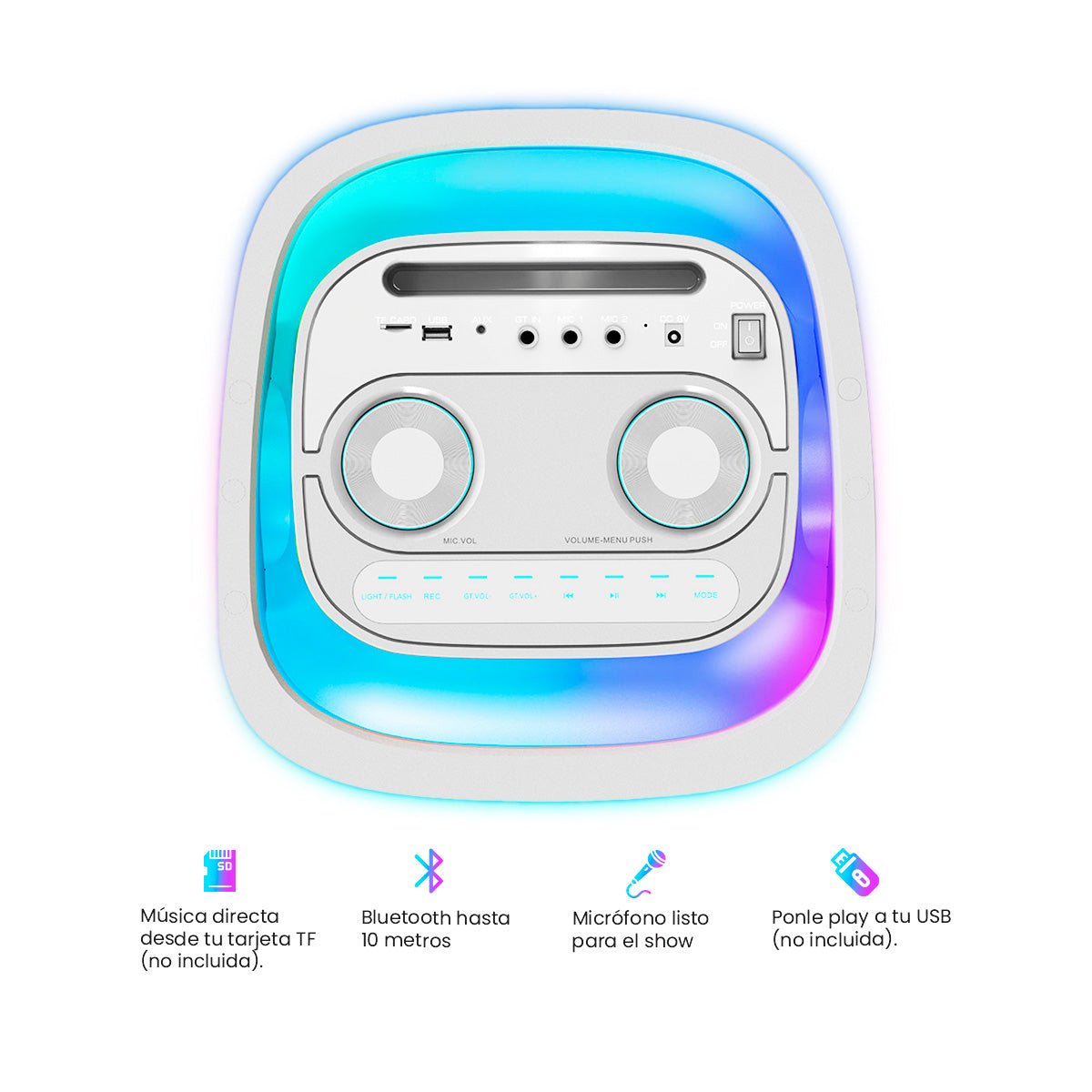 Bocina Bafle Recargable Bluetooth Daewoo Modelo Thunder Snow Tws Radio ...