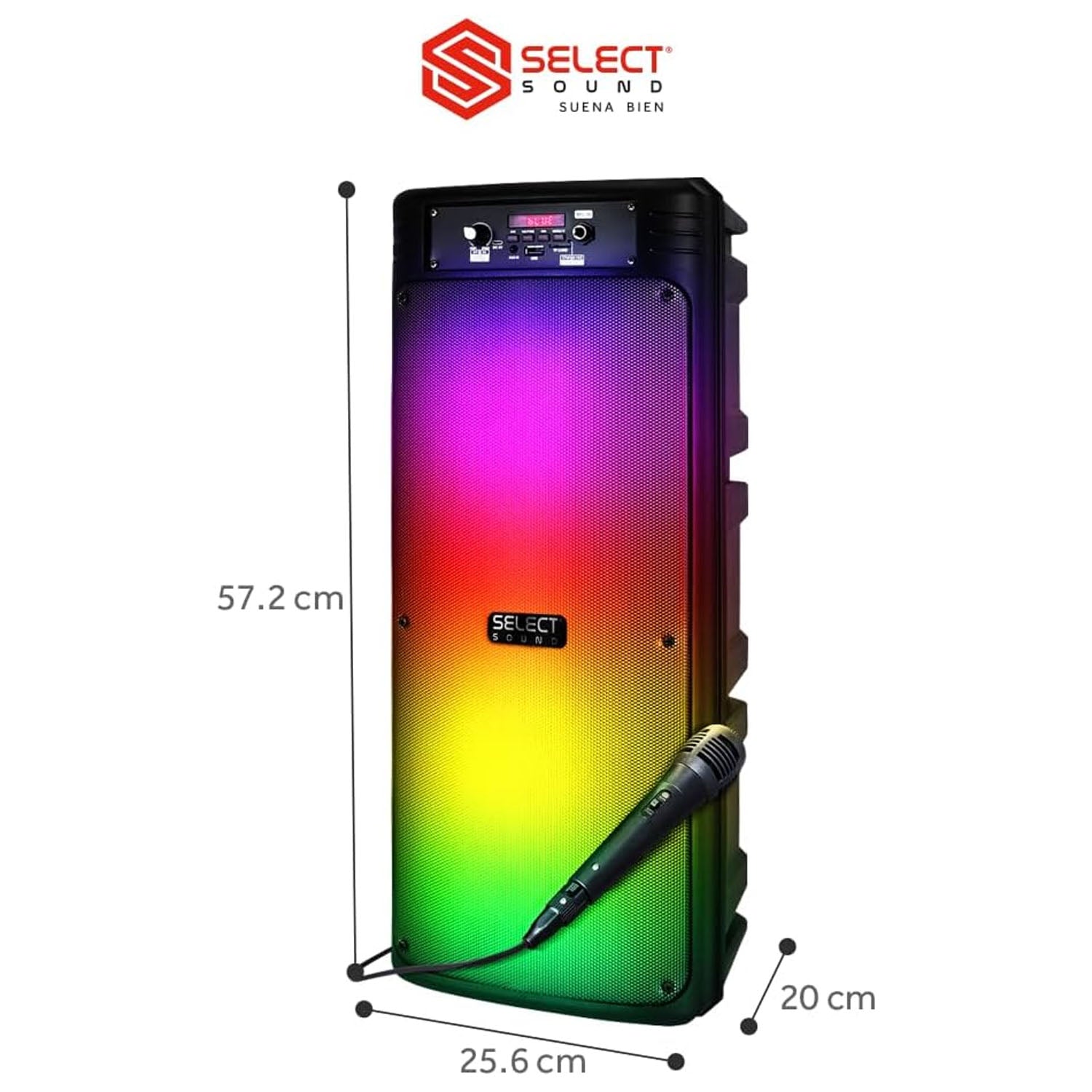 Bafle Recargable Select Sound Equinox 2x8 Pulgadas Bt2008 Selectsound