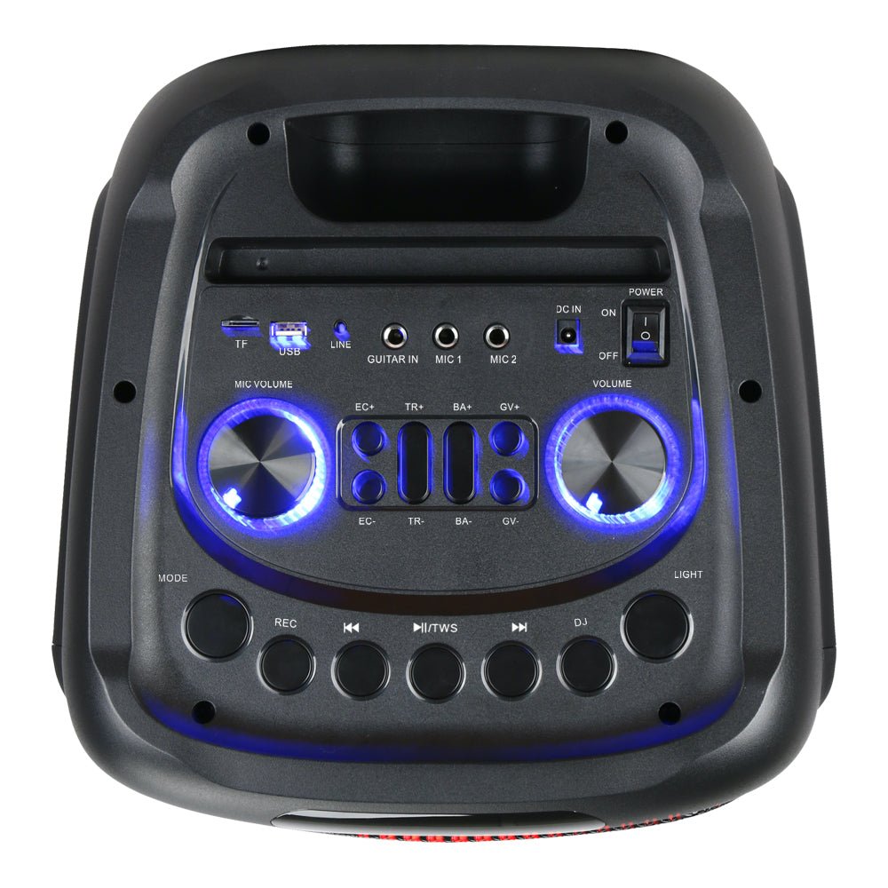 Bocina Bluetooth Daewoo 2x8 Pulgadas Bafle Luz Led 30w Rms